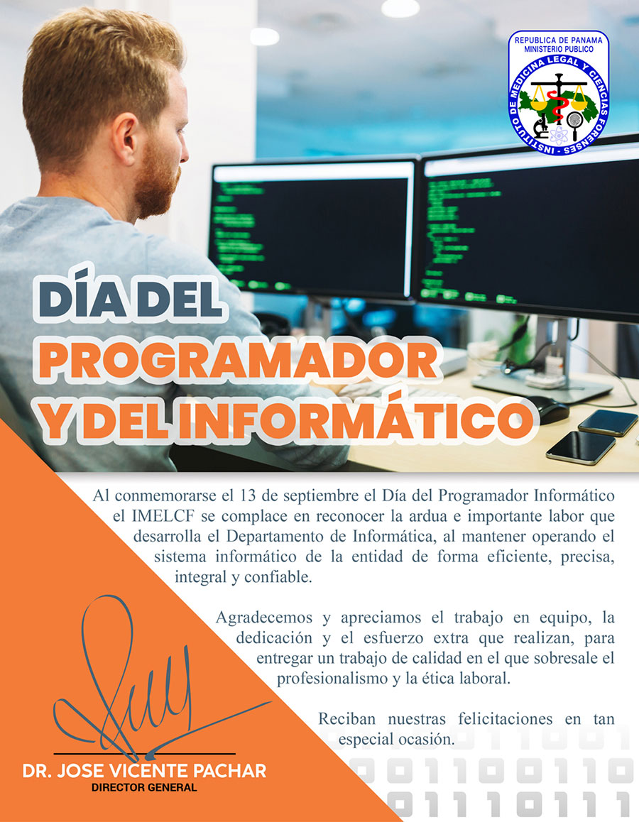 Día del Programador y del Informático - Instituto de Medicina Legal y ...